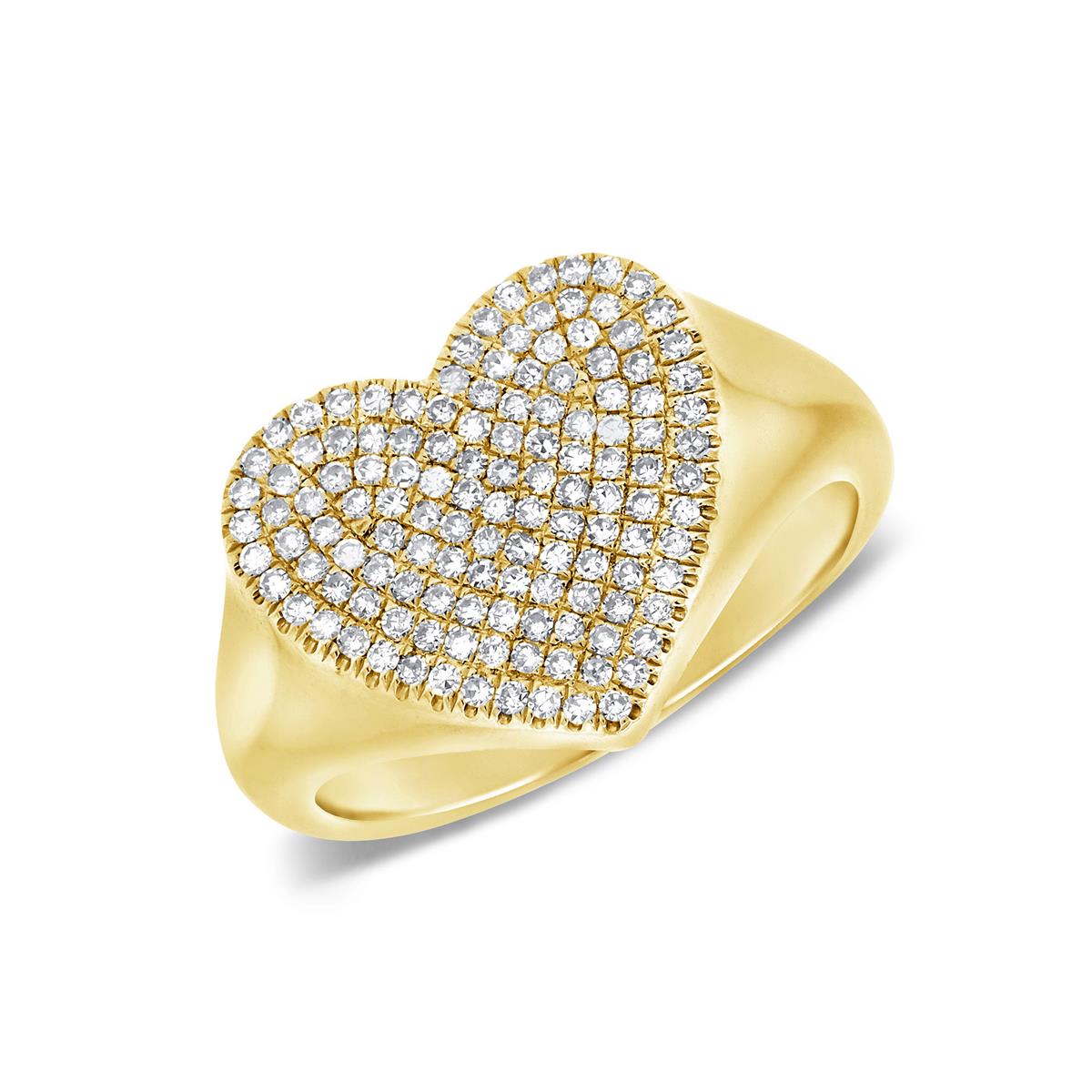 London Collection Yellow Gold Diamond Heart Ring