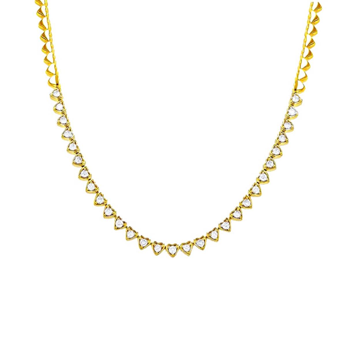London Collection 14k half diamond heart necklace. 14k yellow gold ...